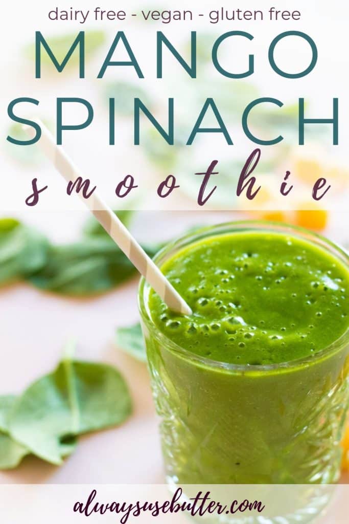 Healthy Green Mango Smoothie with Ginger [Vegan] - always use butter