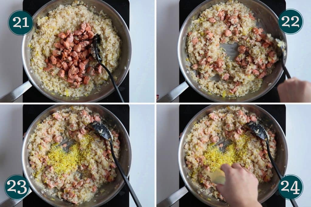 Creamy Salmon and Leek Risotto with Lemon - always use butter