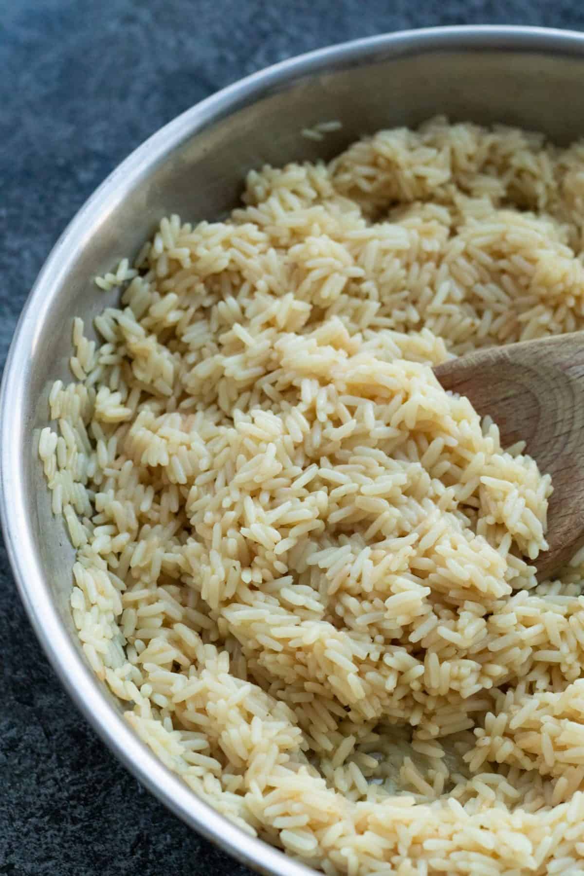 Creamy Rice with Butter & Chicken Broth - always use butter