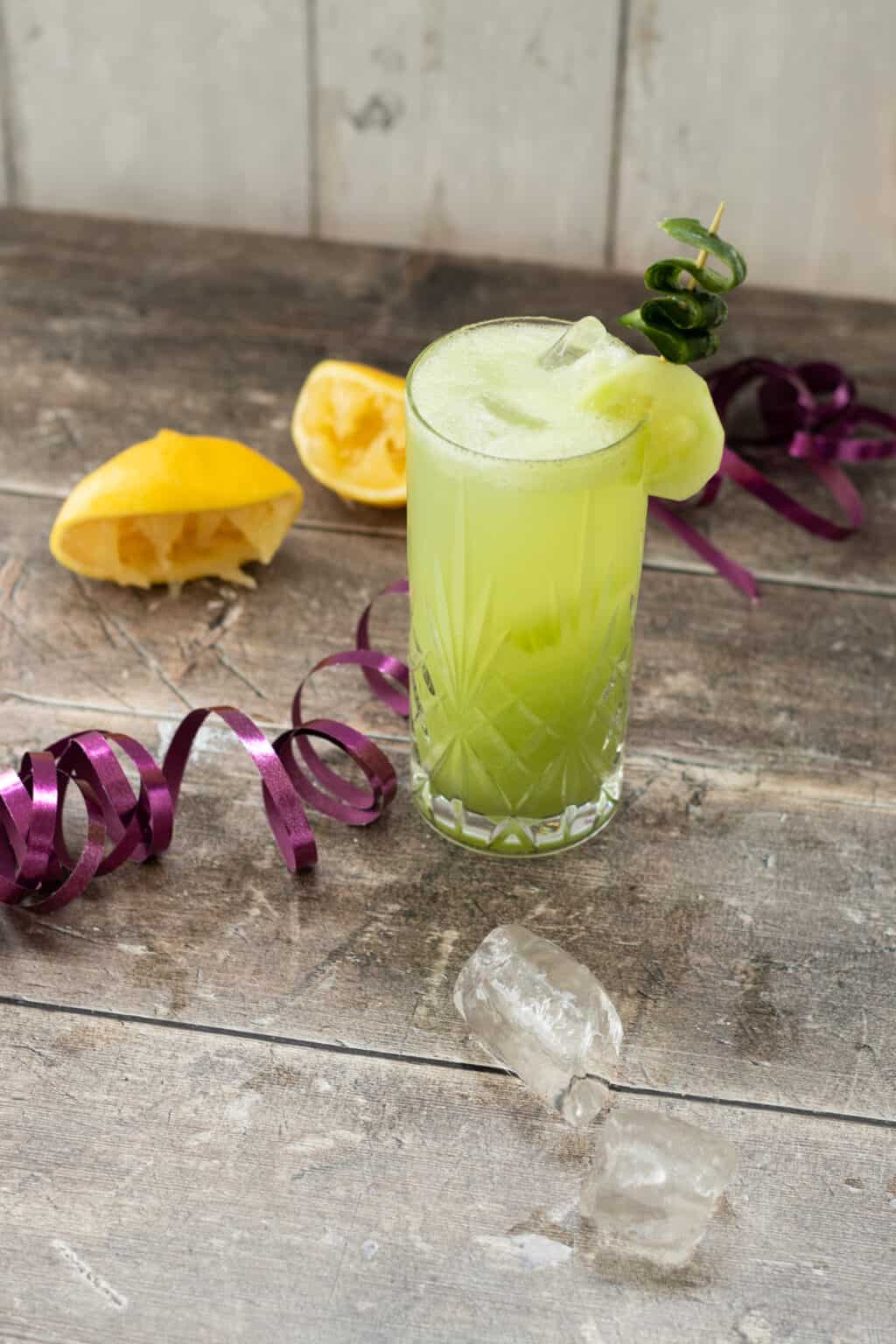Cucumber Tom Collins Mocktail - always use butter
