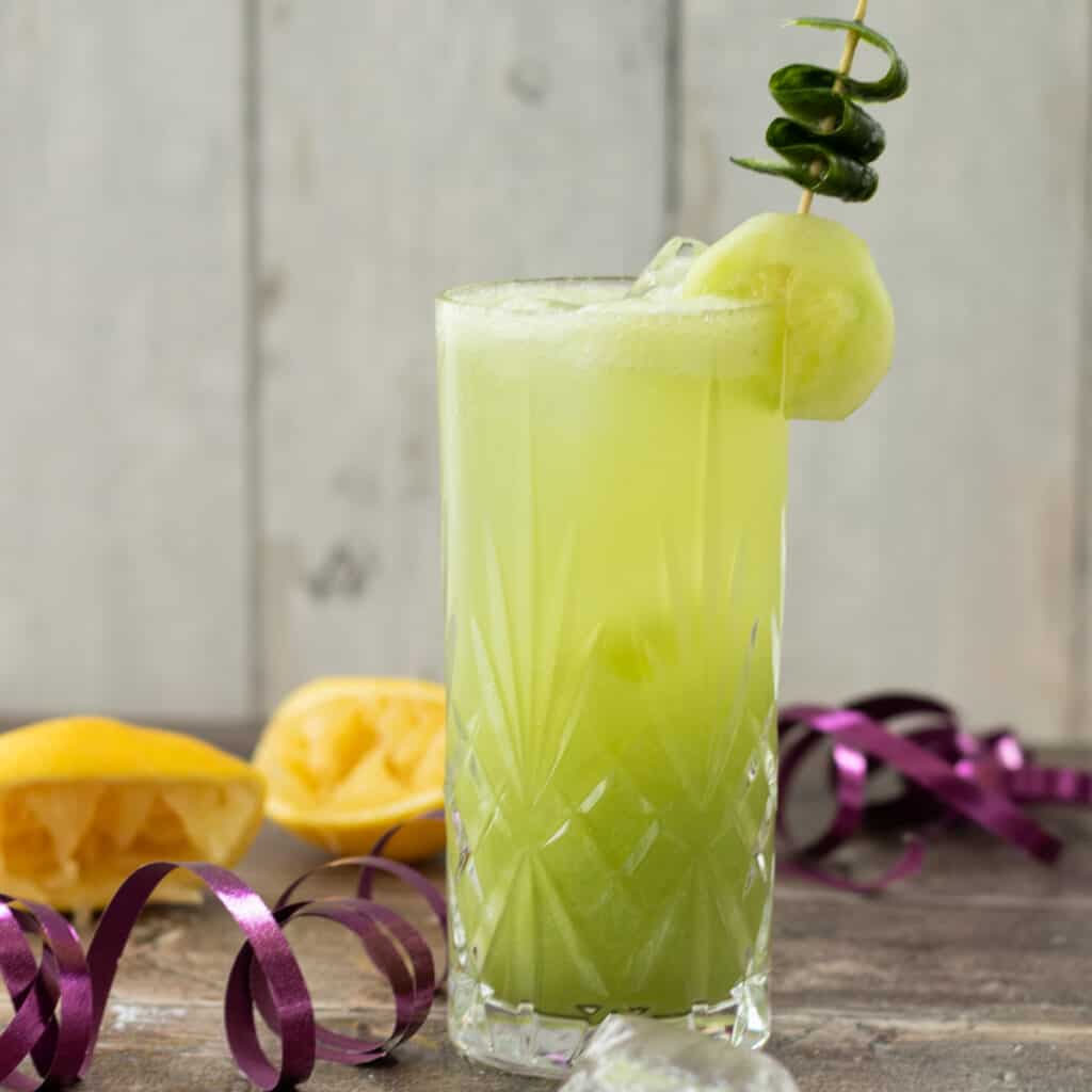 Cucumber Tom Collins Mocktail - always use butter