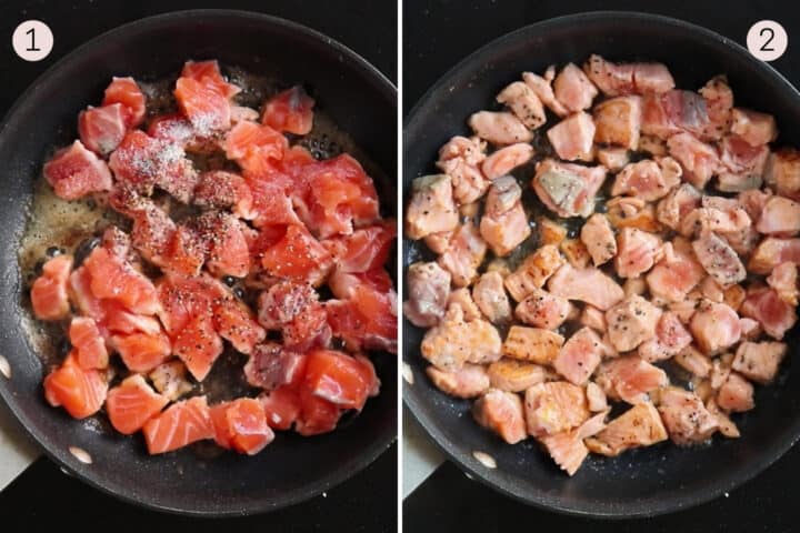 Salmon Risotto with Leeks & Lemon - always use butter
