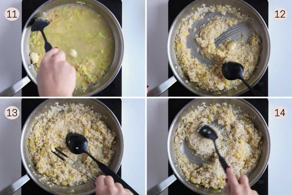 Salmon Risotto with Leeks & Lemon - always use butter