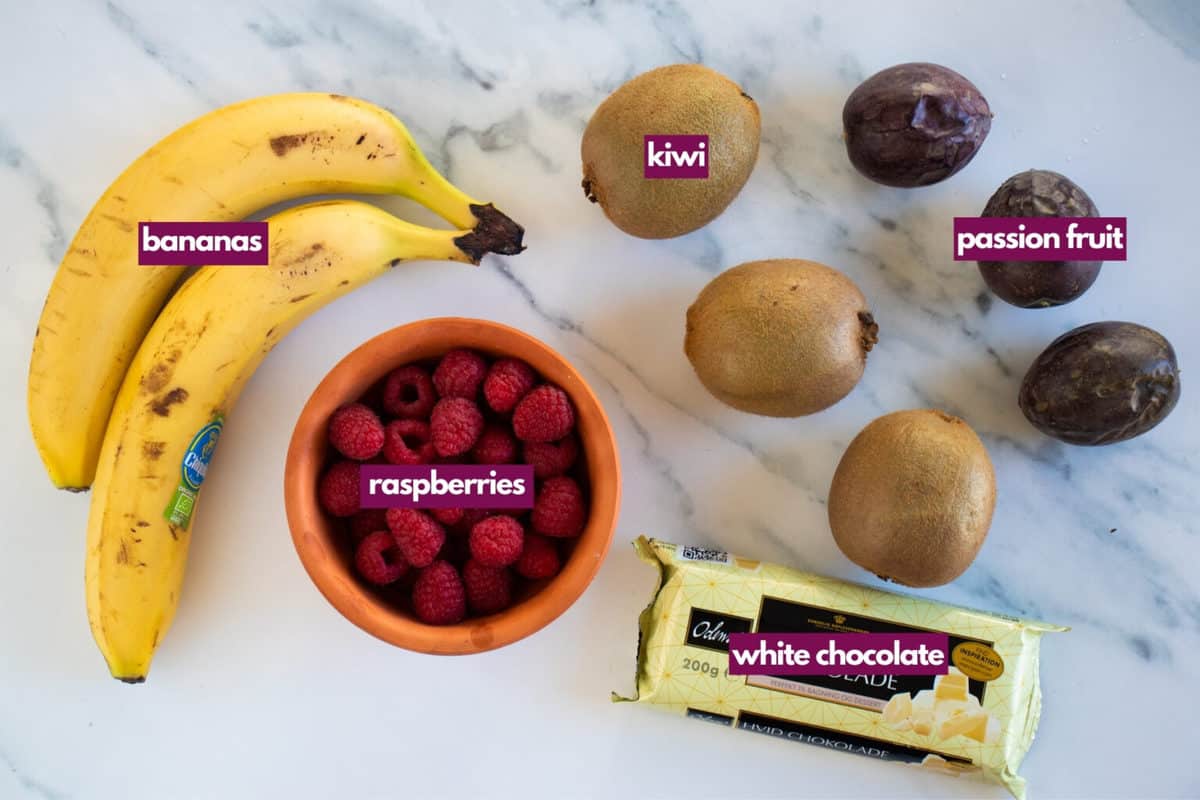 Baked Fruit with Passion Fruit & White Chocolate (Gino)