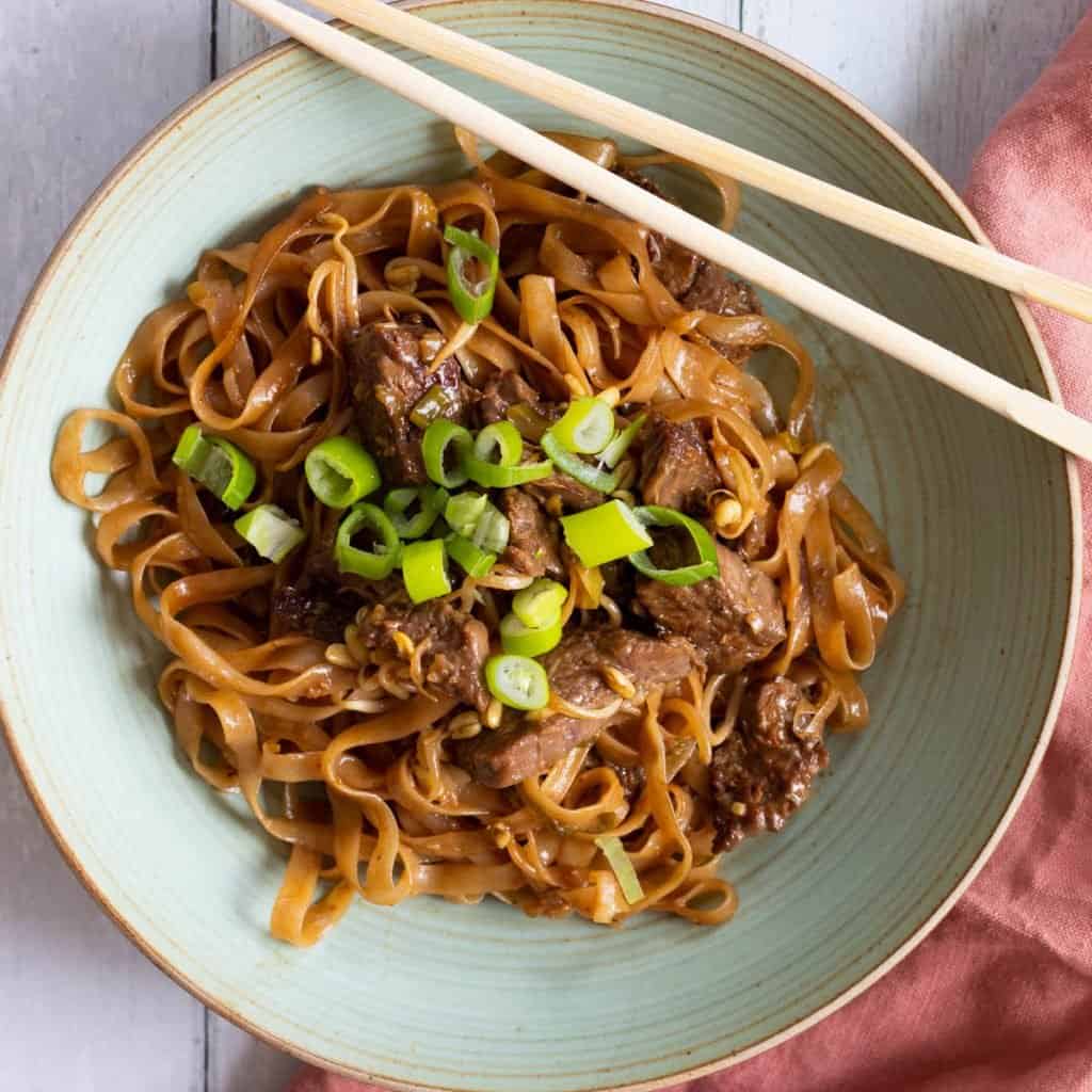 20-minute Beef Chow Fun - always use butter