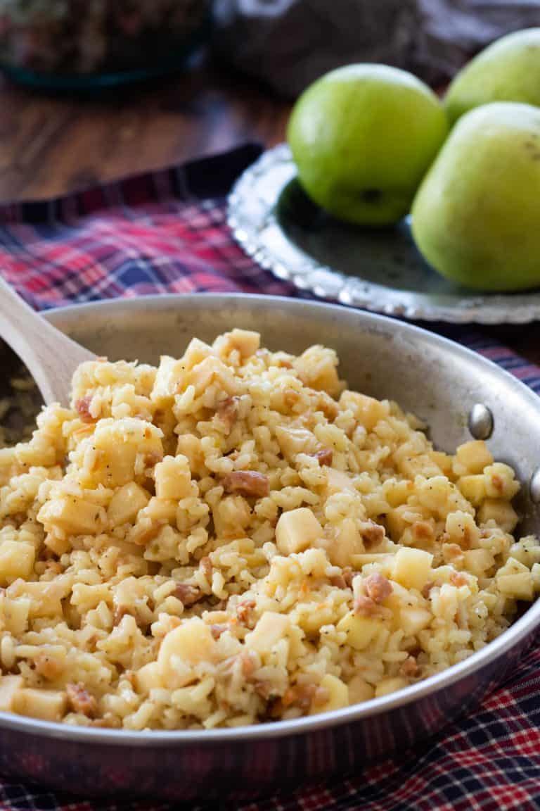 Apple Risotto with Marcona Almonds - always use butter