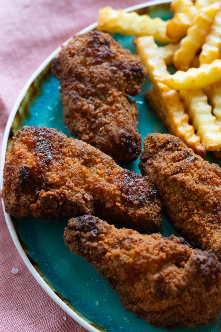 Frozen Fried Chicken in Air Fryer - always use butter