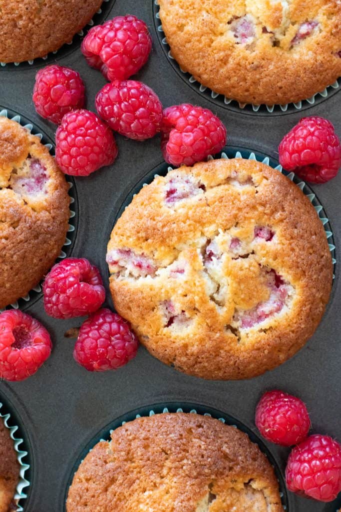 Raspberry Muffins - always use butter