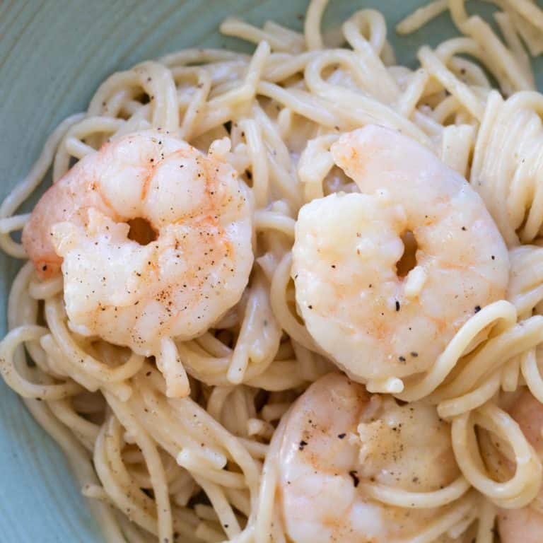 Shrimp Carbonara - always use butter