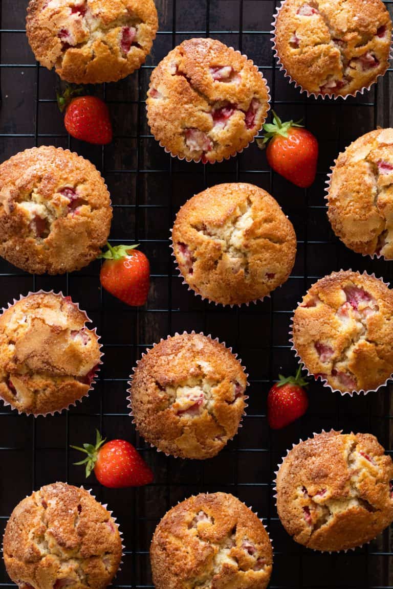 Strawberry Muffins - always use butter