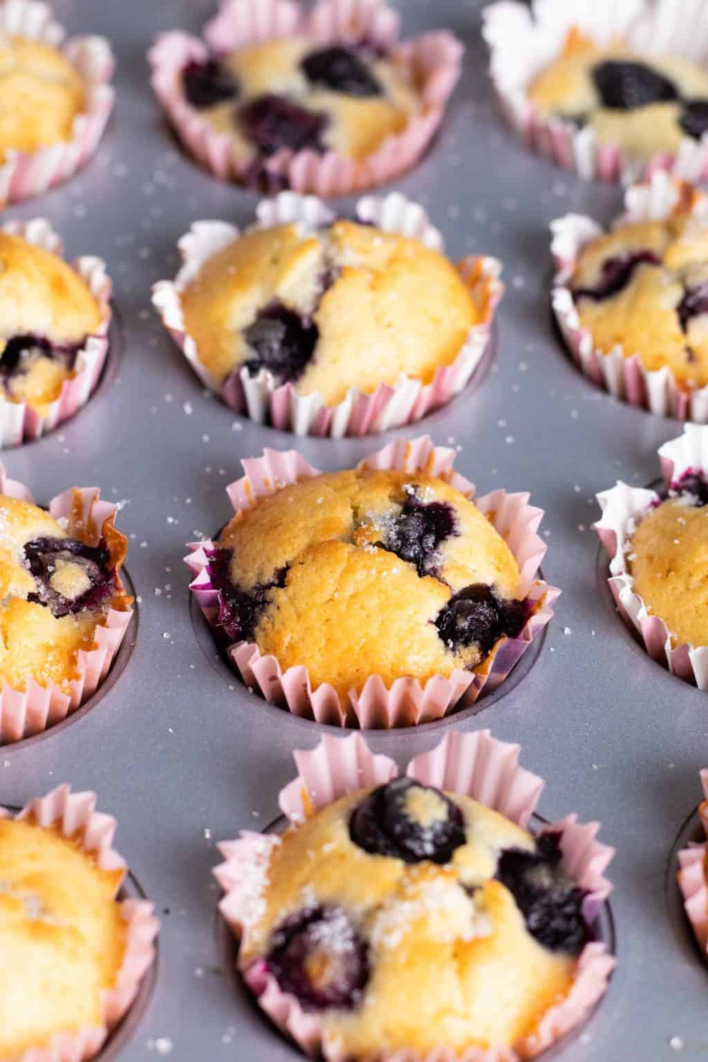 Mini Blueberry Muffins - always use butter