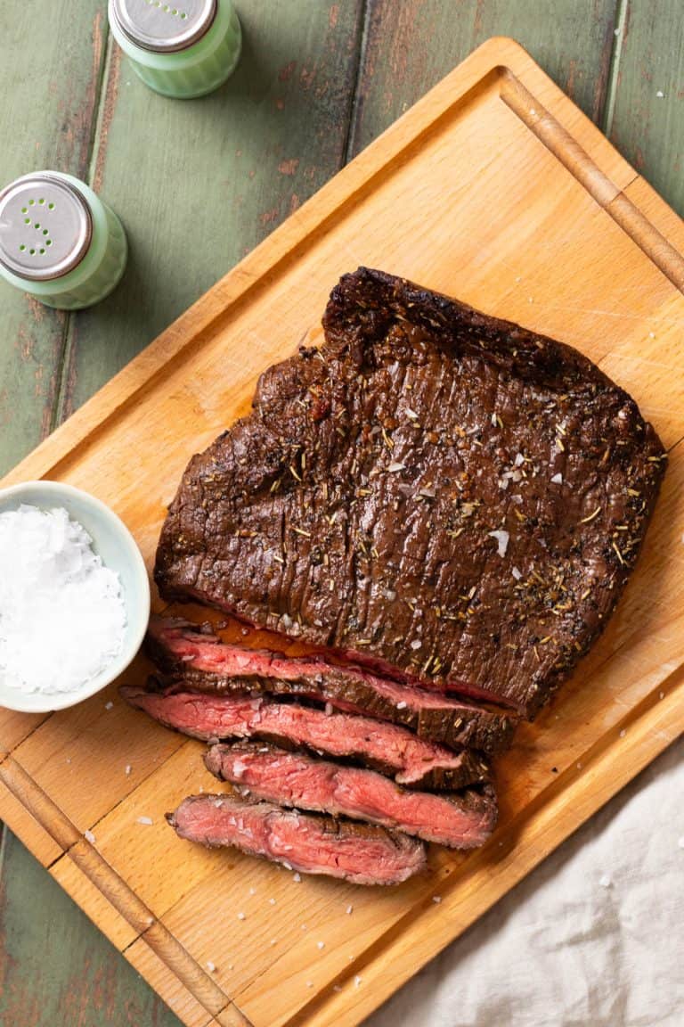 Air Fryer Flank Steak - always use butter