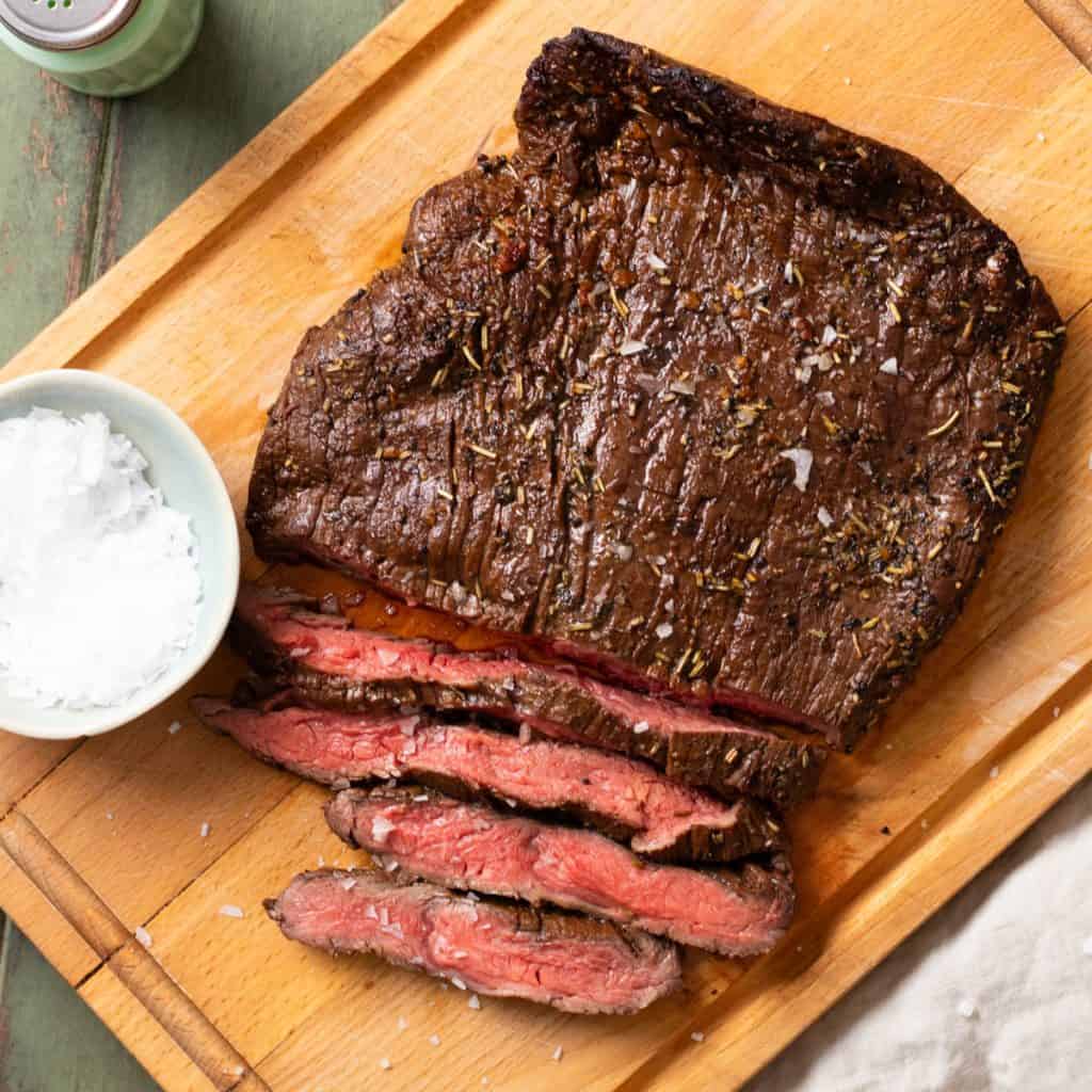 Air Fryer Flank Steak - always use butter