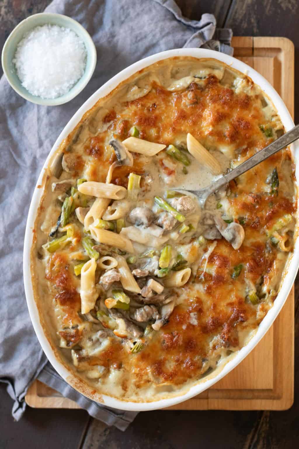 Cheesy Steak Pasta Casserole - always use butter