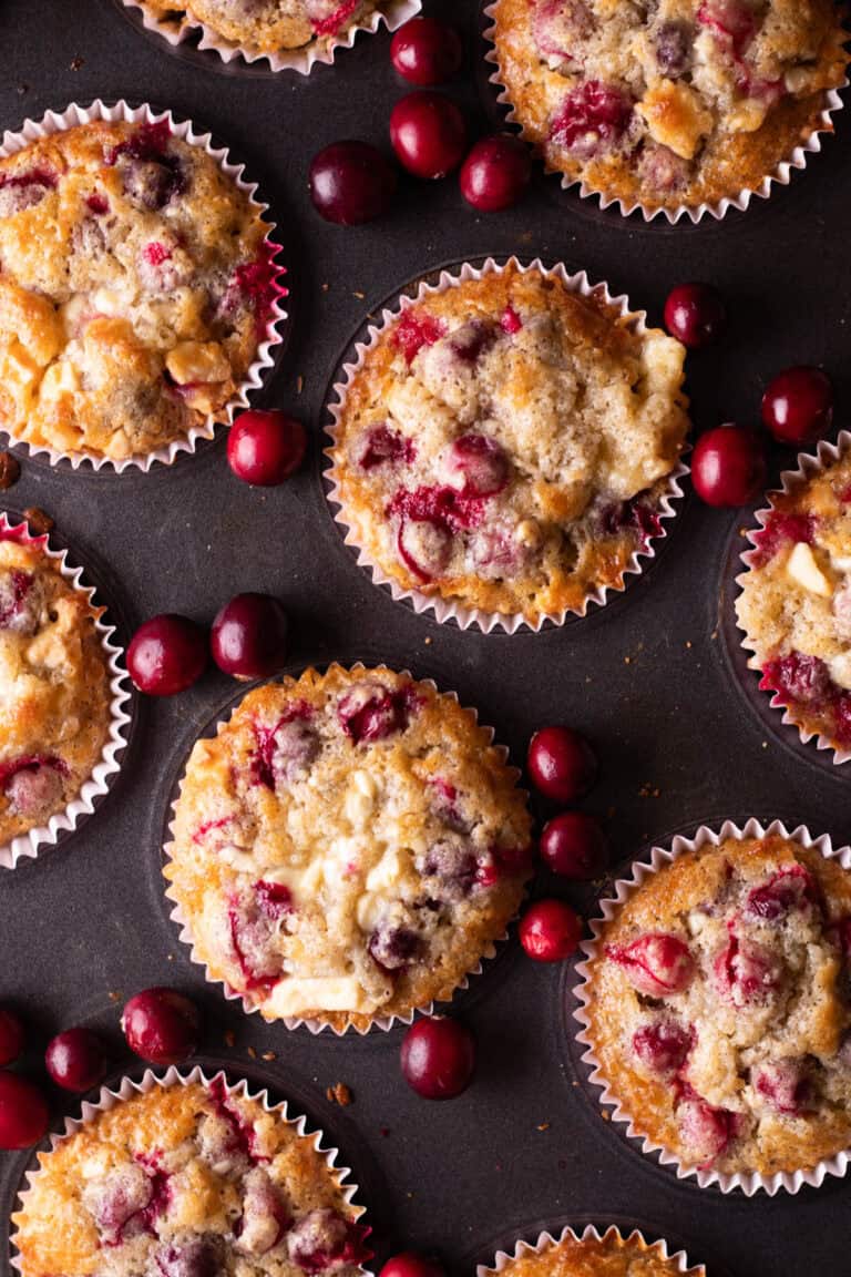 Cranberry White Chocolate Muffins - always use butter